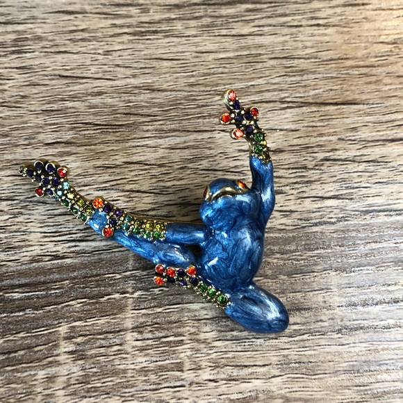 Heidi Daus | Jewelry | Heidi Daus Yoga Frog Pin | Poshmark